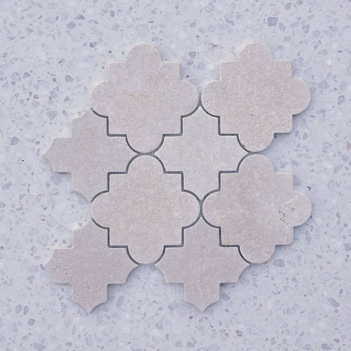 Cairo White Sand Alhambra Jumbo Mosaic | Shop Stone Mosaic | Australia ...