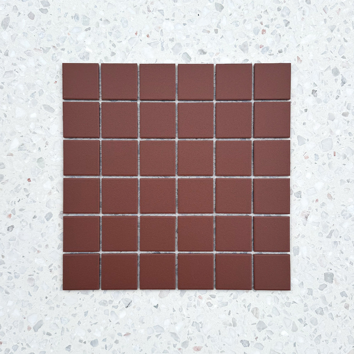 Cagliari Maroon Red Porcelain Mosaic | Buy Italian Porcelain Tiles ...