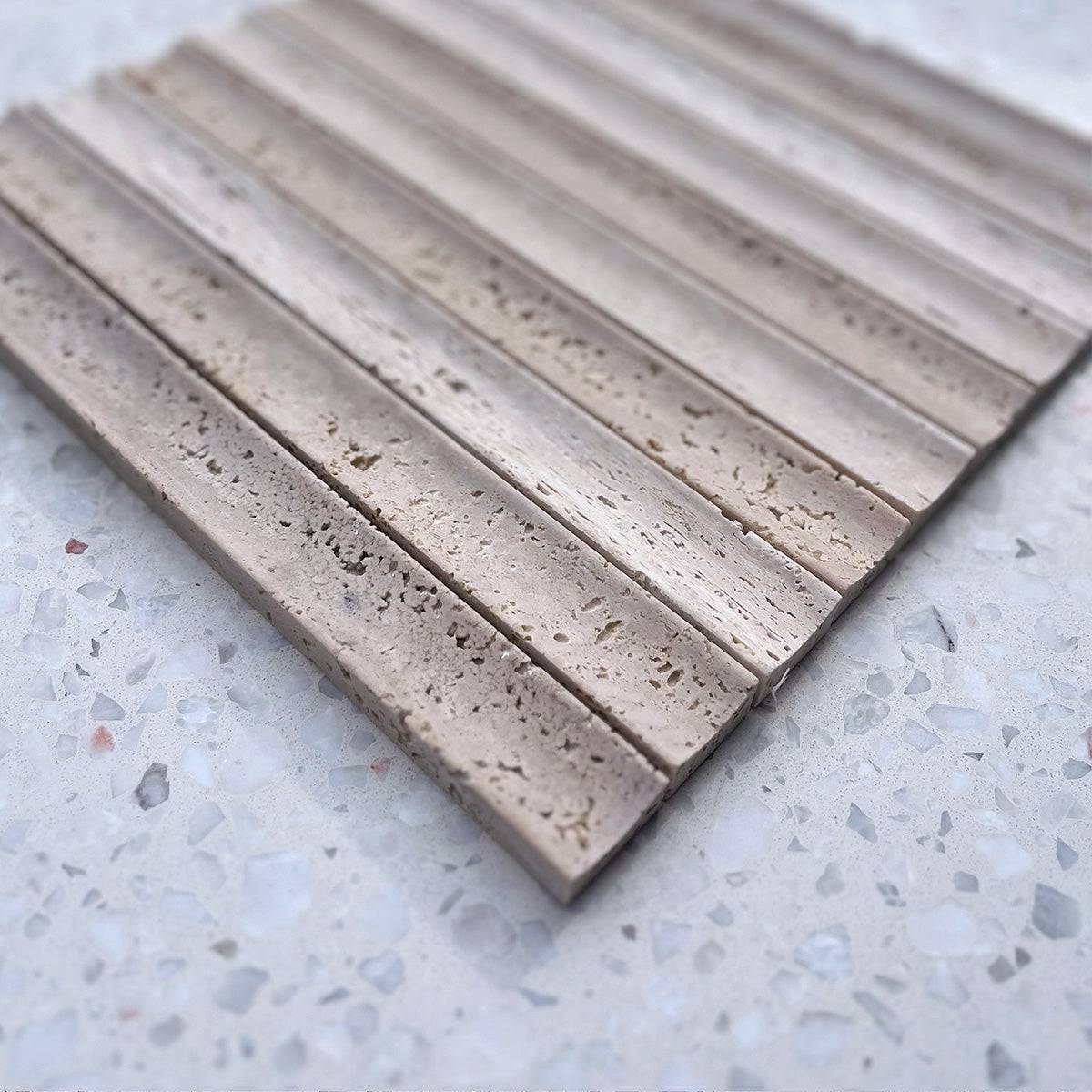Chiaro Concave Travertine Mosaic | Buy Stone Mosaic | Australia – Stone ...