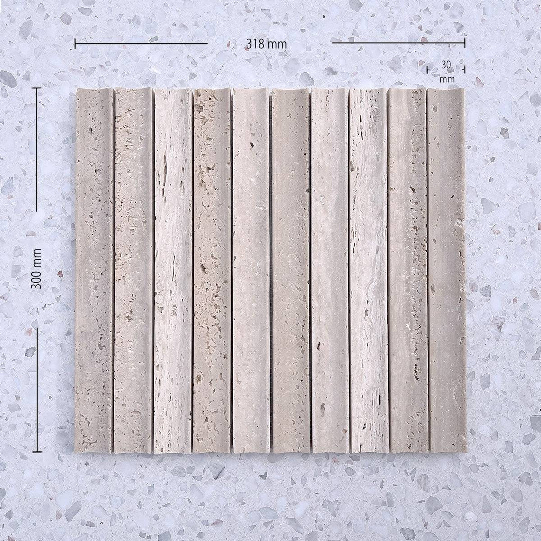 Chiaro Concave Travertine Mosaic | Buy Stone Mosaic | Australia – Stone ...