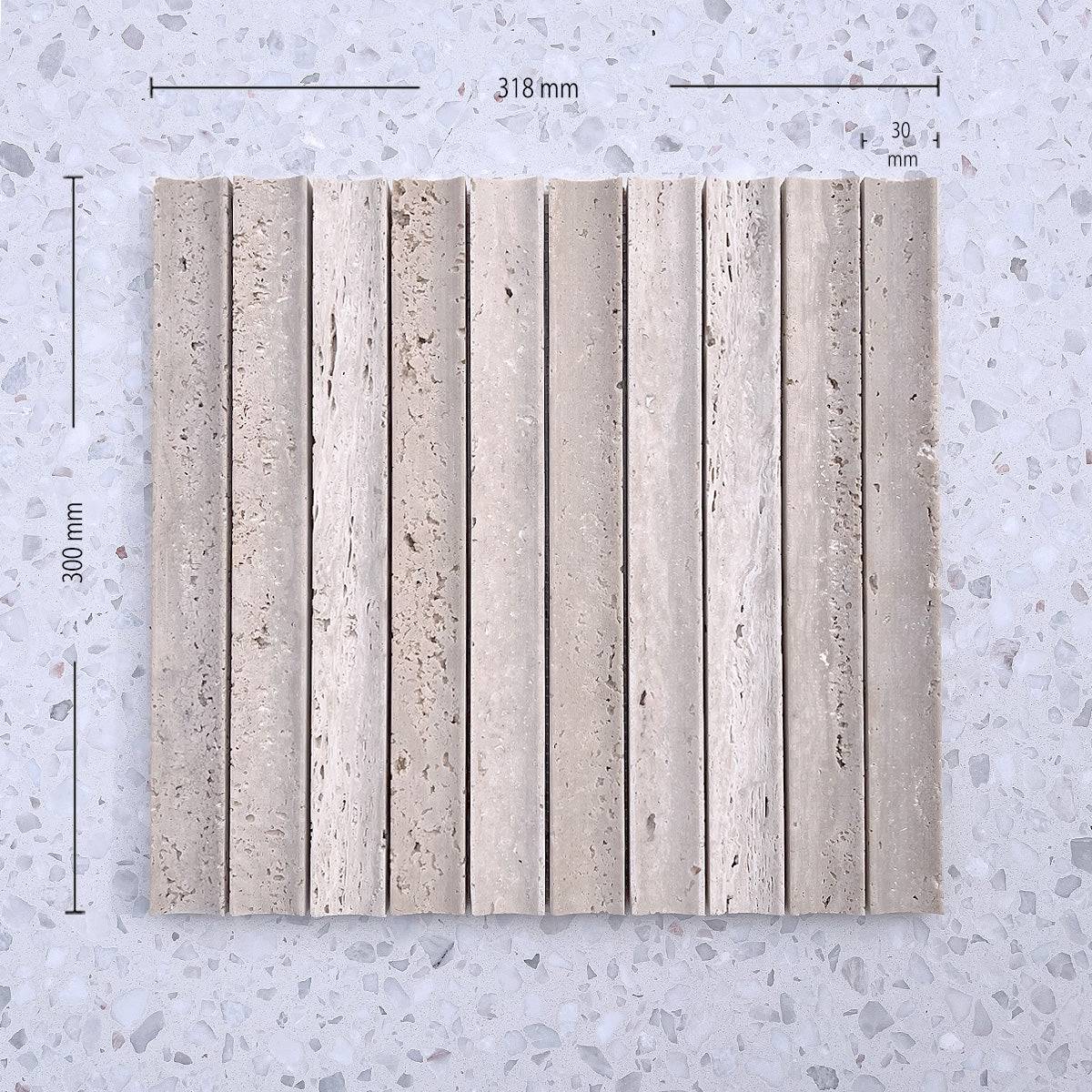 Chiaro Concave Travertine Mosaic | Buy Stone Mosaic | Australia – Stone ...