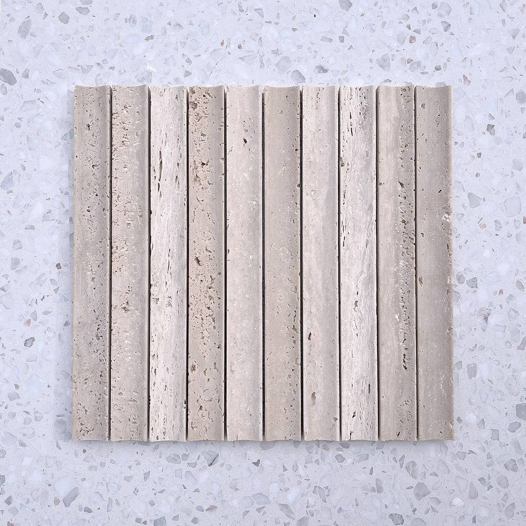 Chiaro Concave Travertine Mosaic | Buy Stone Mosaic | Australia – Stone ...
