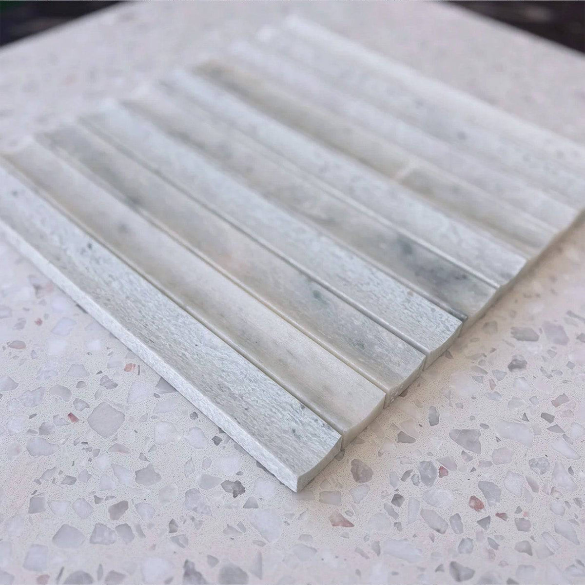 Paradiso Green Concave Jumbo Mosaic | Stone and Tile Projects