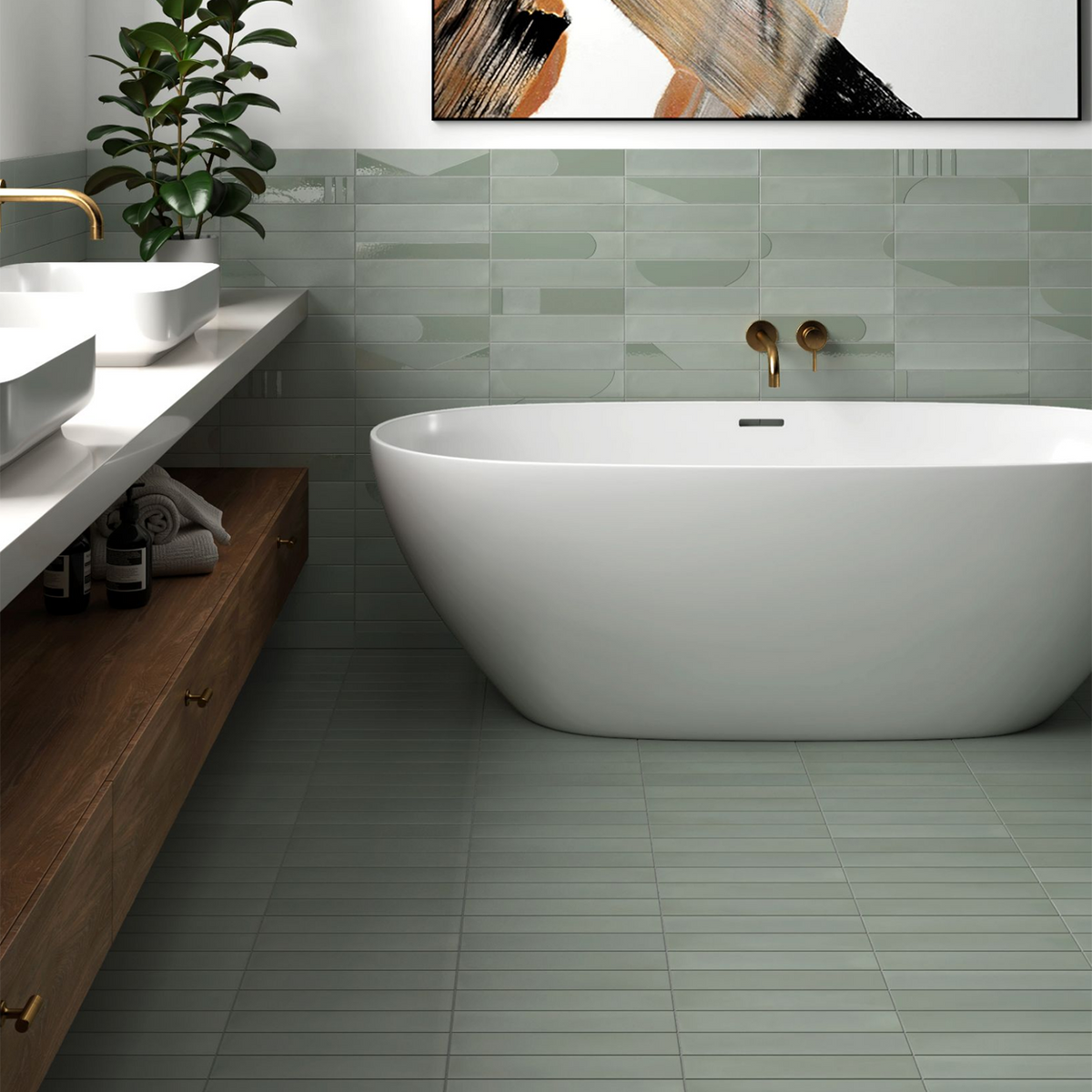 Valley Mint Subway Porcelain | Stone and Tile Projects