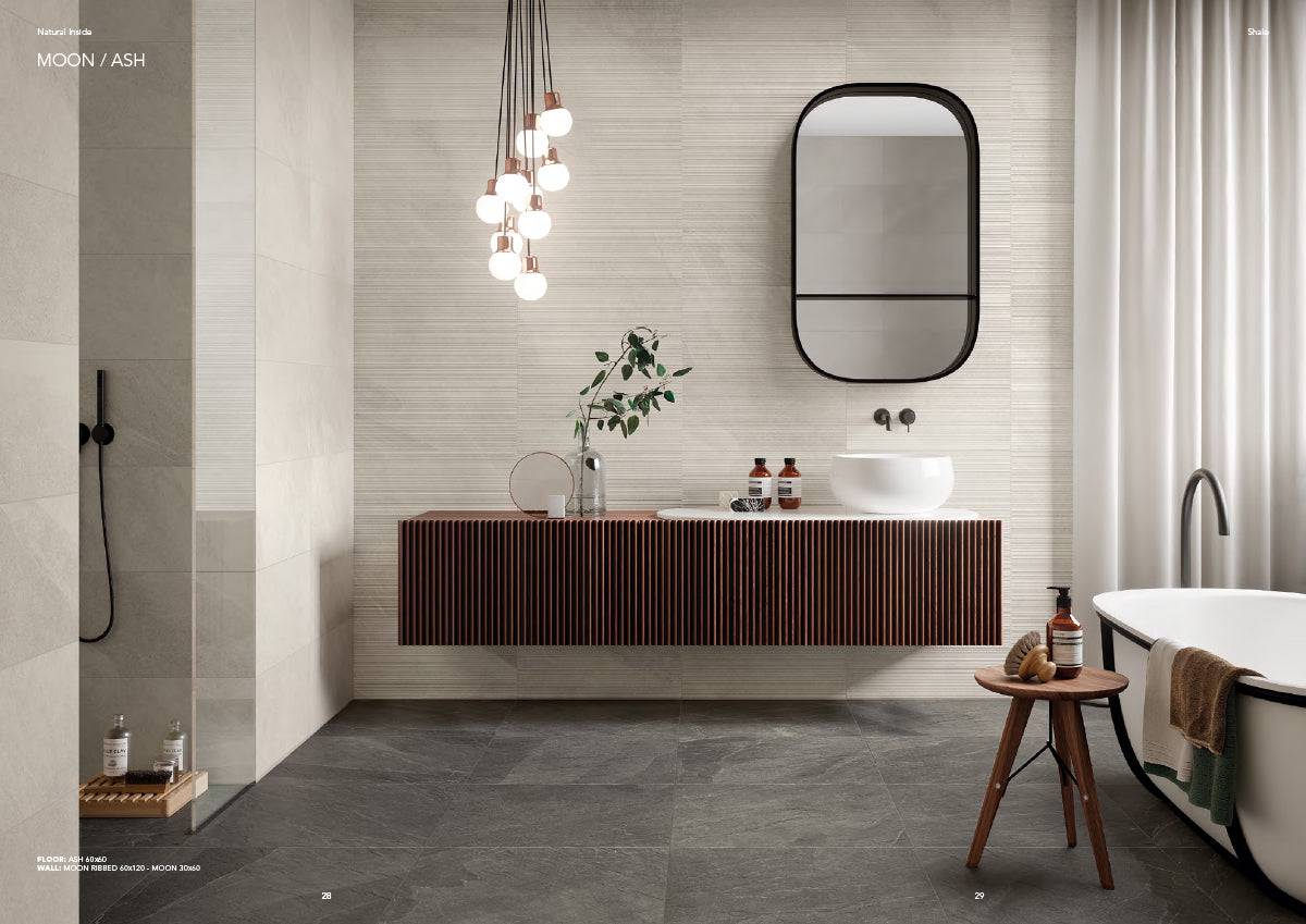 Waterfall Slate Ash Italian Porcelain | Stone and Tile Projects