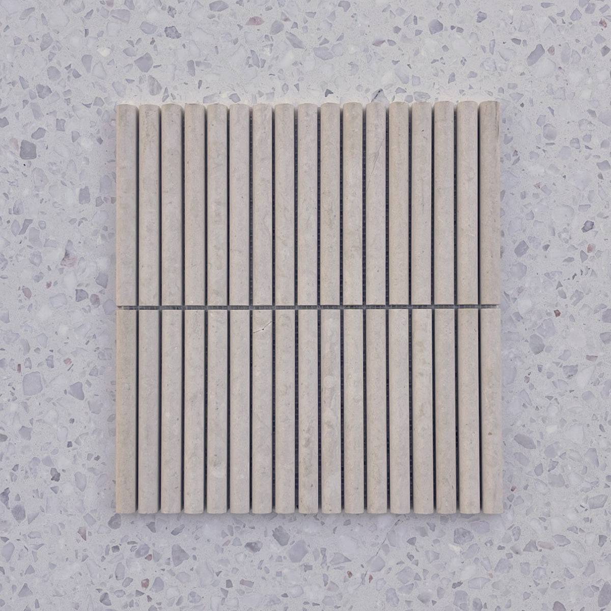 Crema Sand Mini Flute Convex Mosaic | Buy Convex Marble Mosaic – Stone ...