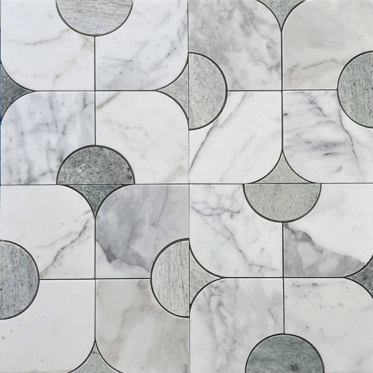 Calacatta Paradiso Green Stella Cupola mosaic | Buy Marble Mosaic ...