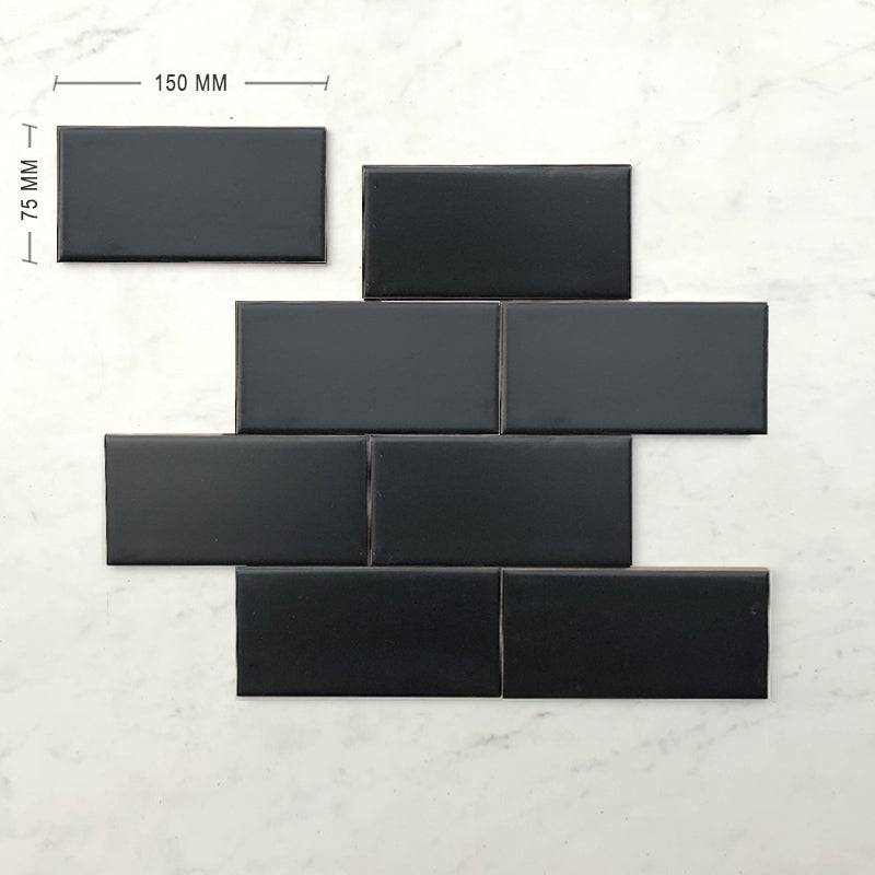 Black Subway Ceramic 150x75 | Buy Subway Tiles | Australia Sydney ...
