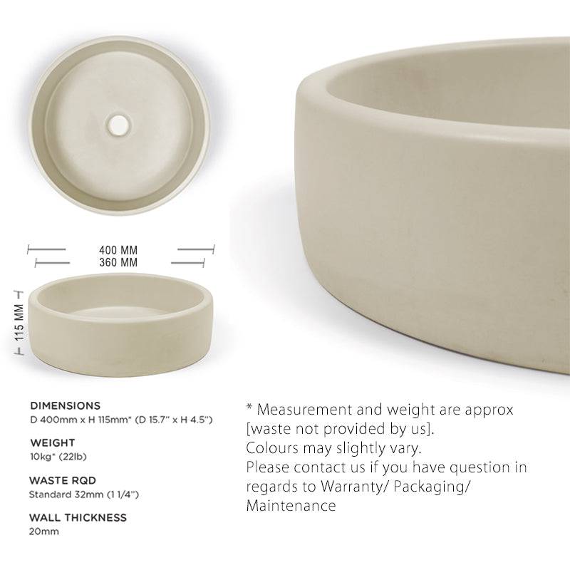 Nood Co Bowl Basin Collection | Buy Concrete Basin | Australia – Stone ...
