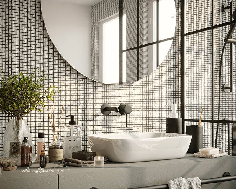 Carrara Pixel Marble Mosaic | Buy Square Marble Mosaic | Australia ...