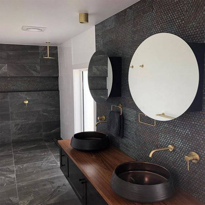 Copper Deluxe Jade Penny Round Mosaic | Buy Copper Mosaic Tiles – Stone ...