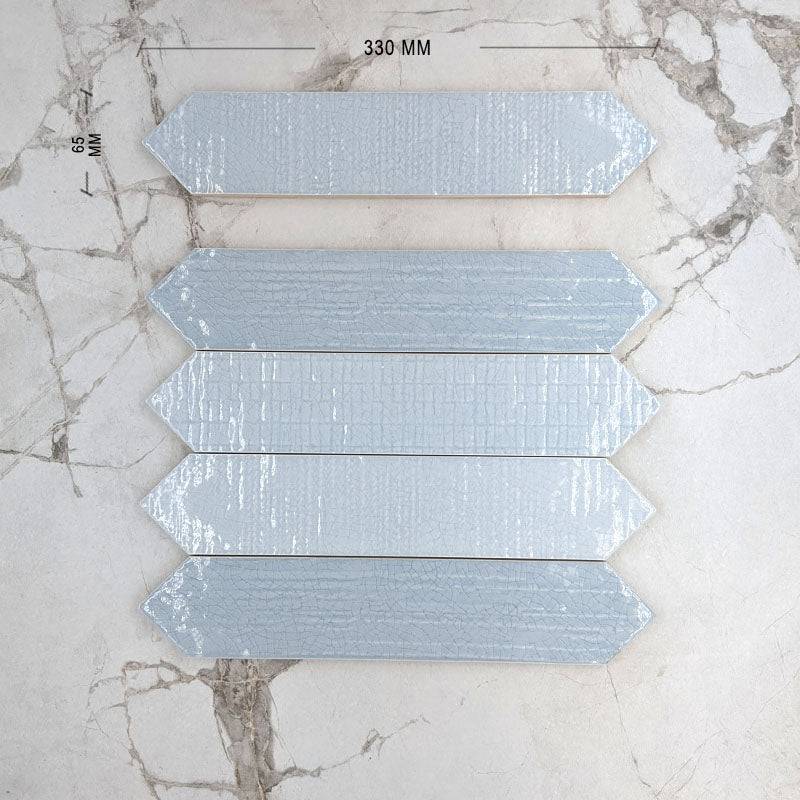 Crackle Laguna Decor Picket Porcelain | Buy Blue Picket Tiles – Stone ...