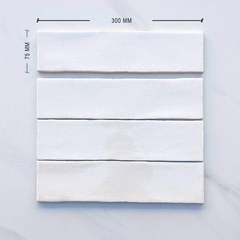 Craqule Bianco Moroccan Ceramic 300x75 | Buy Moroccan Ceramic Tiles ...