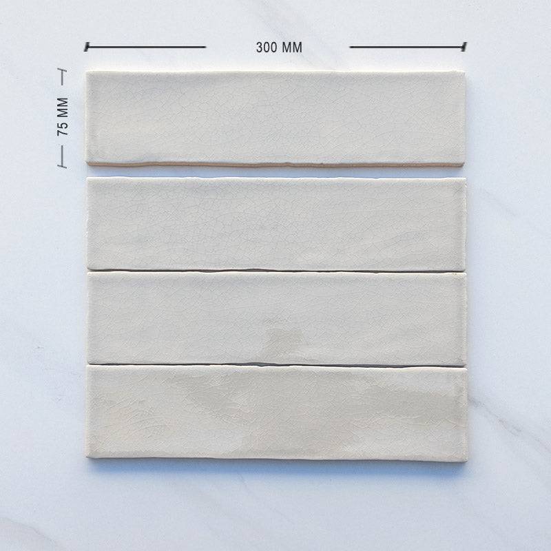 Craqule Cian Moroccan Ceramic 300x75 | Buy White Ceramic Tiles – Stone ...