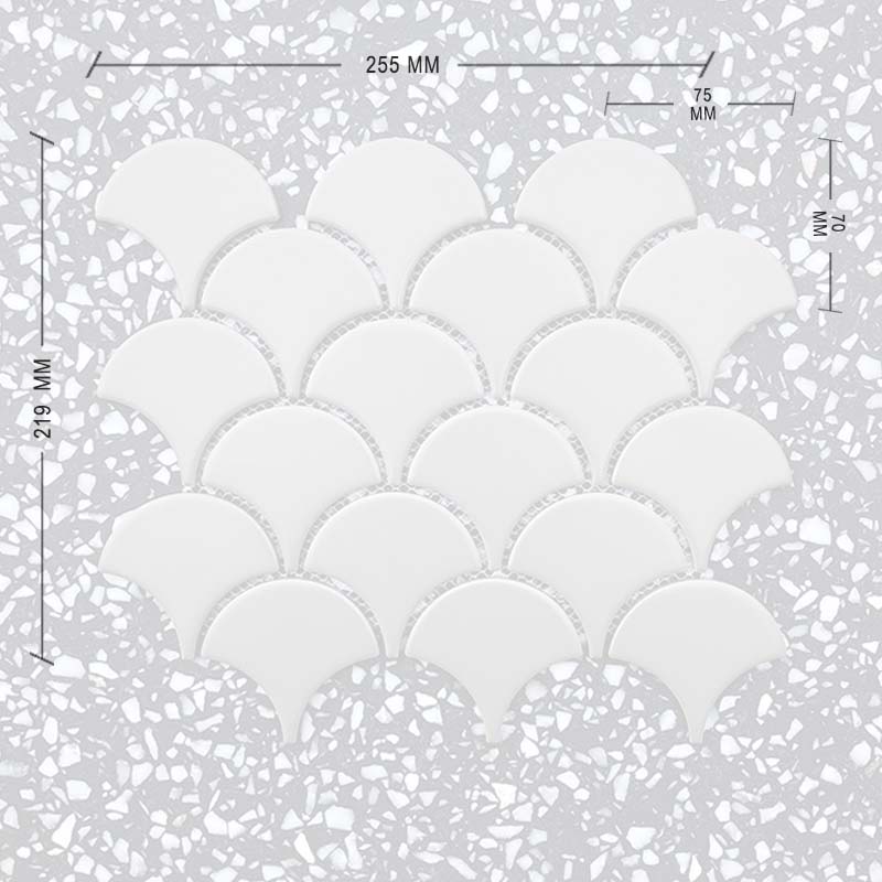 Fan Shape Grey Porcelain Mosaic | Buy Porcelain Mosaic | Australia ...