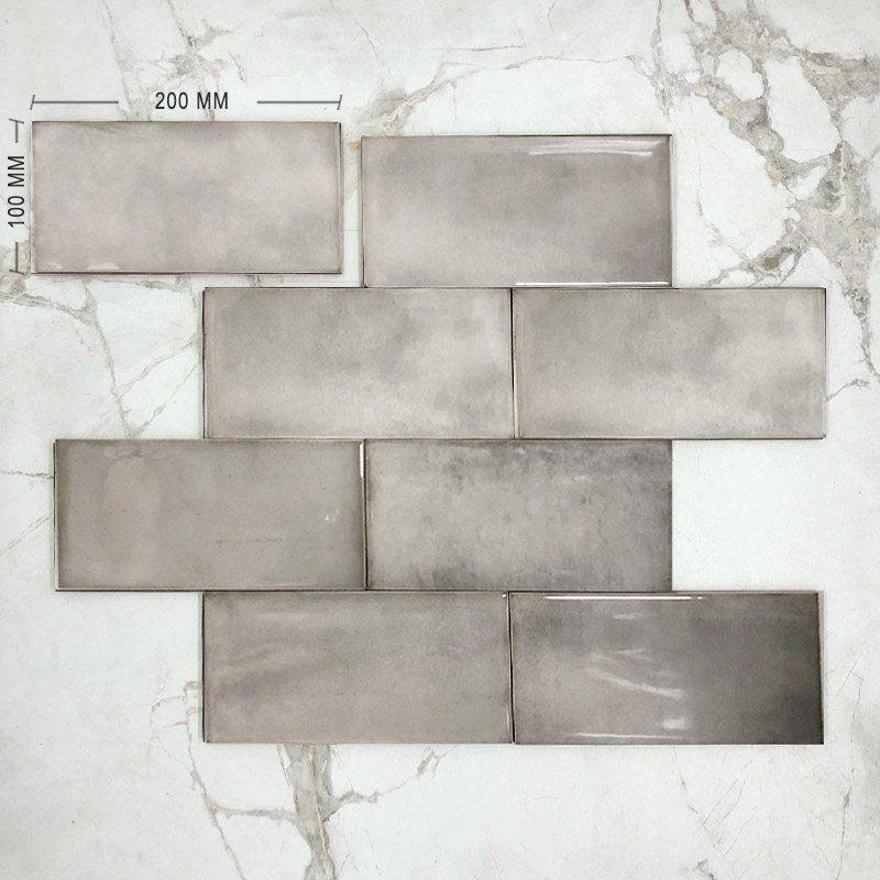 Newtown Gloss Grey Subway Porcelain 200x100 | Buy Subway Tiles – Stone ...