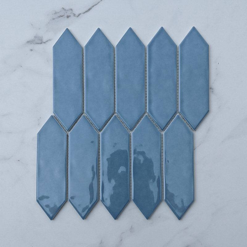 Ocean Blue Picket Porcelain Mosaic | Buy Porcelain Mosaic Tiles – Stone ...