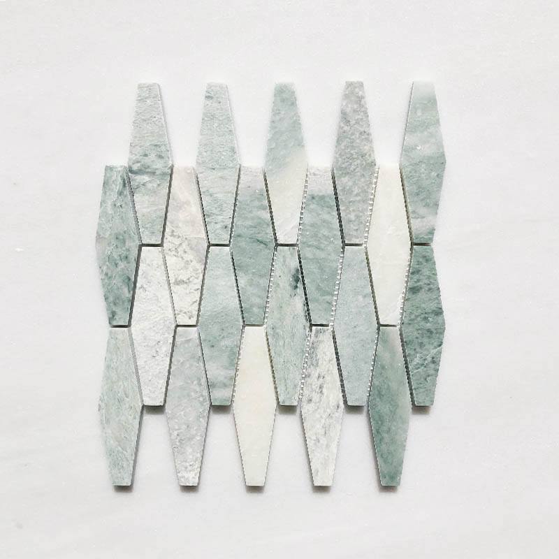 Paradiso Green Long Hexagon Mosaic 125x35 | Buy Marble Mosaic Tiles ...