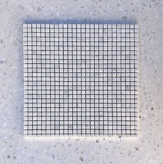Carrara Pixel Marble Mosaic | Buy Square Marble Mosaic | Australia ...