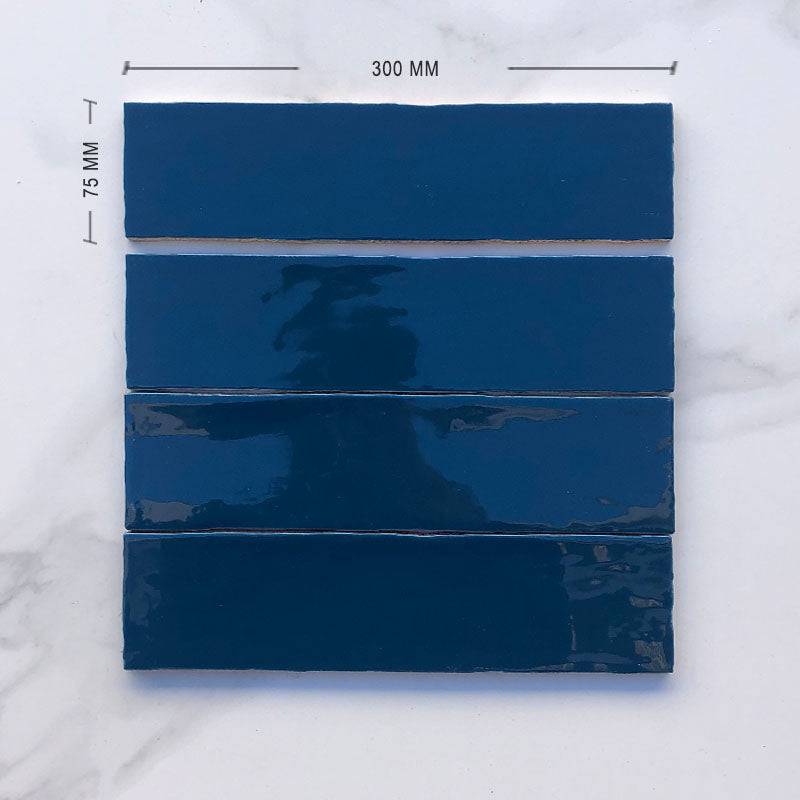 Saffire Blue Moroccan Ceramic 300x75 – Stone and Tile Projects