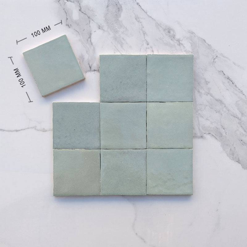 Sage Zellige Moroccan Porcelain 100x100 – Stone and Tile Projects