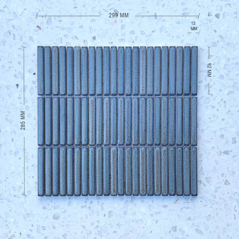 Sea Blue Stix Porcelain Mosaic 92x12 – Stone and Tile Projects
