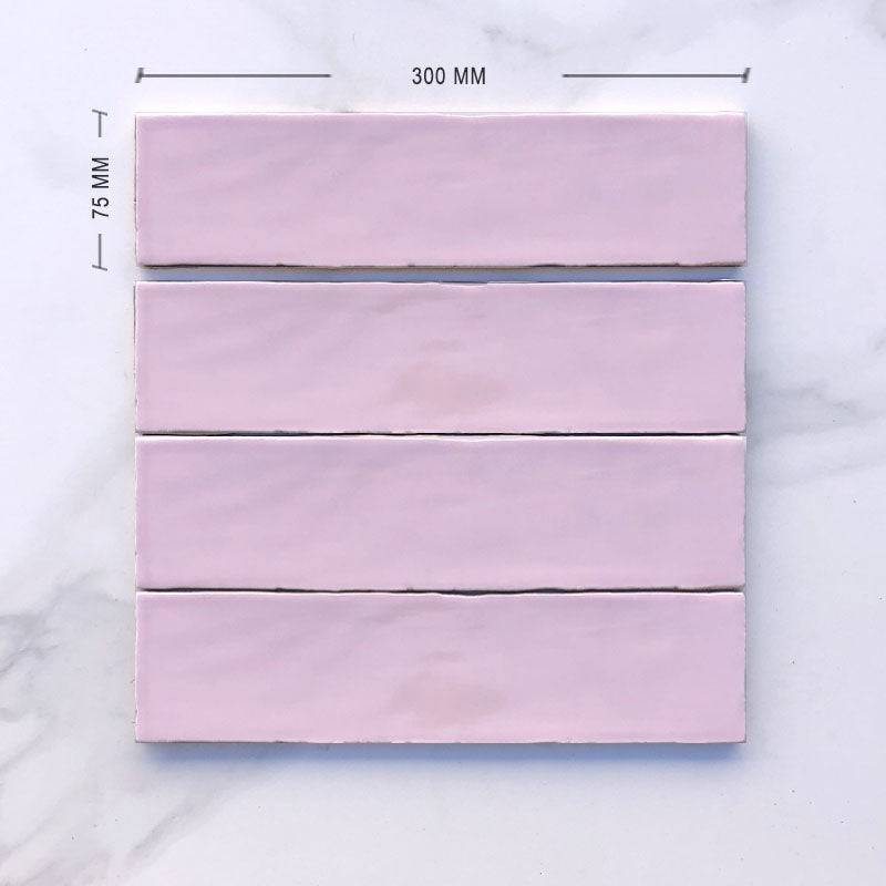 Soft Pink Moroccan Ceramic 300x75 – Stone and Tile Projects