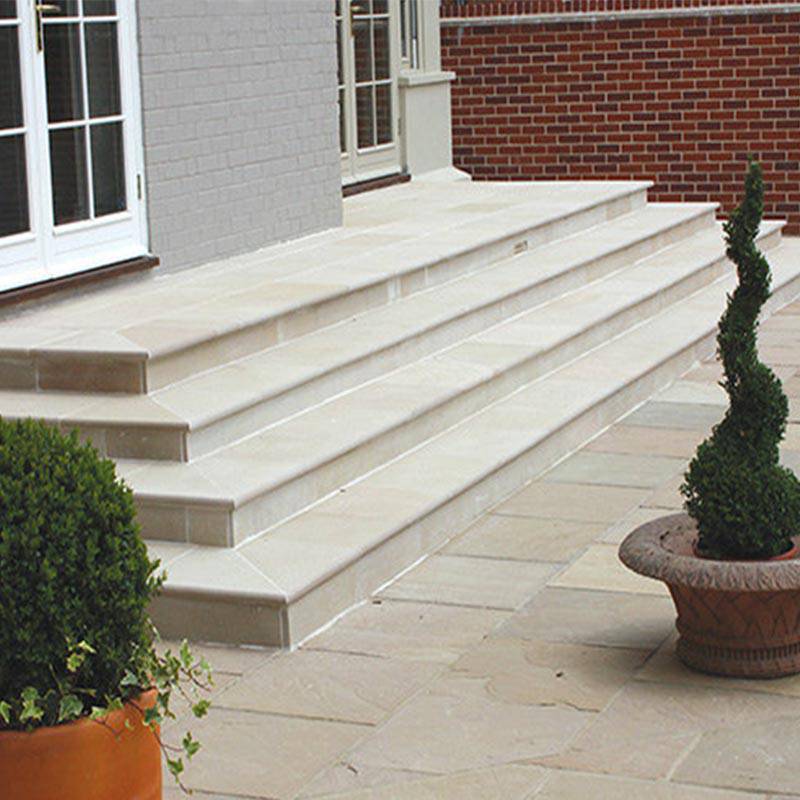 White Sand Tumbled Bullnosed Limestone | Buy Natural Stone Tiles ...