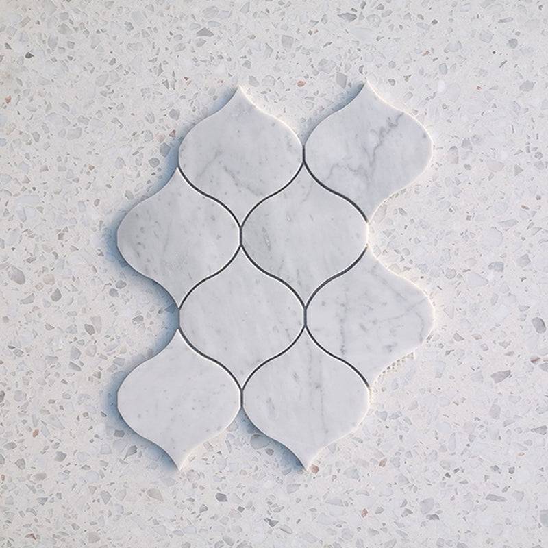Carrara Bianco Arabesque Plus Marble Mosaic | Buy Marble Mosaic – Stone ...