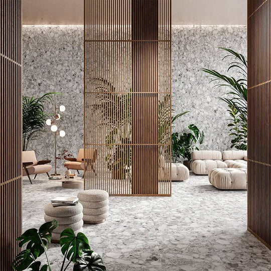 Genoa Grey Coarse Grain Terrazzo Porcelain | Buy Porcelain Terrazzo ...