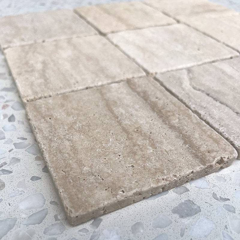 Square Travertine Mosaic – Stone and Tile Projects